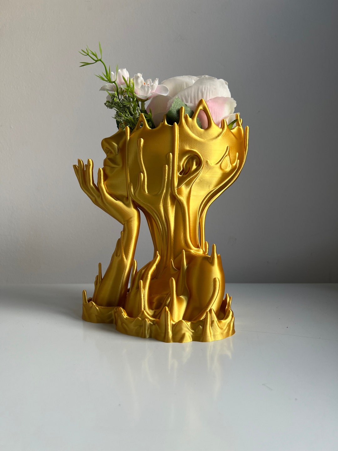 Melted Goddess Head Planter - Succulent Plant Pot - 3D Printed - Medusa ...