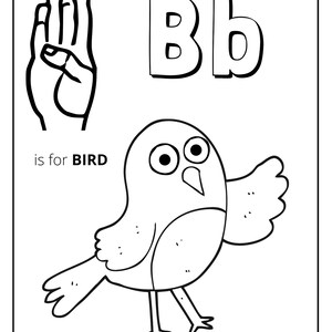 Sign Language Coloring Pages Alphabet - Etsy