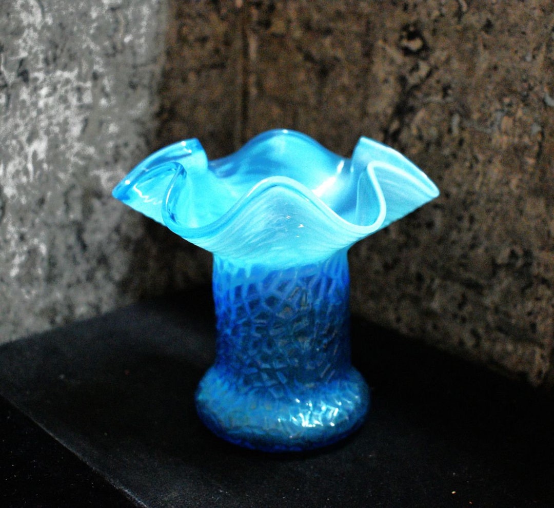Fenton Blue Vase - Etsy