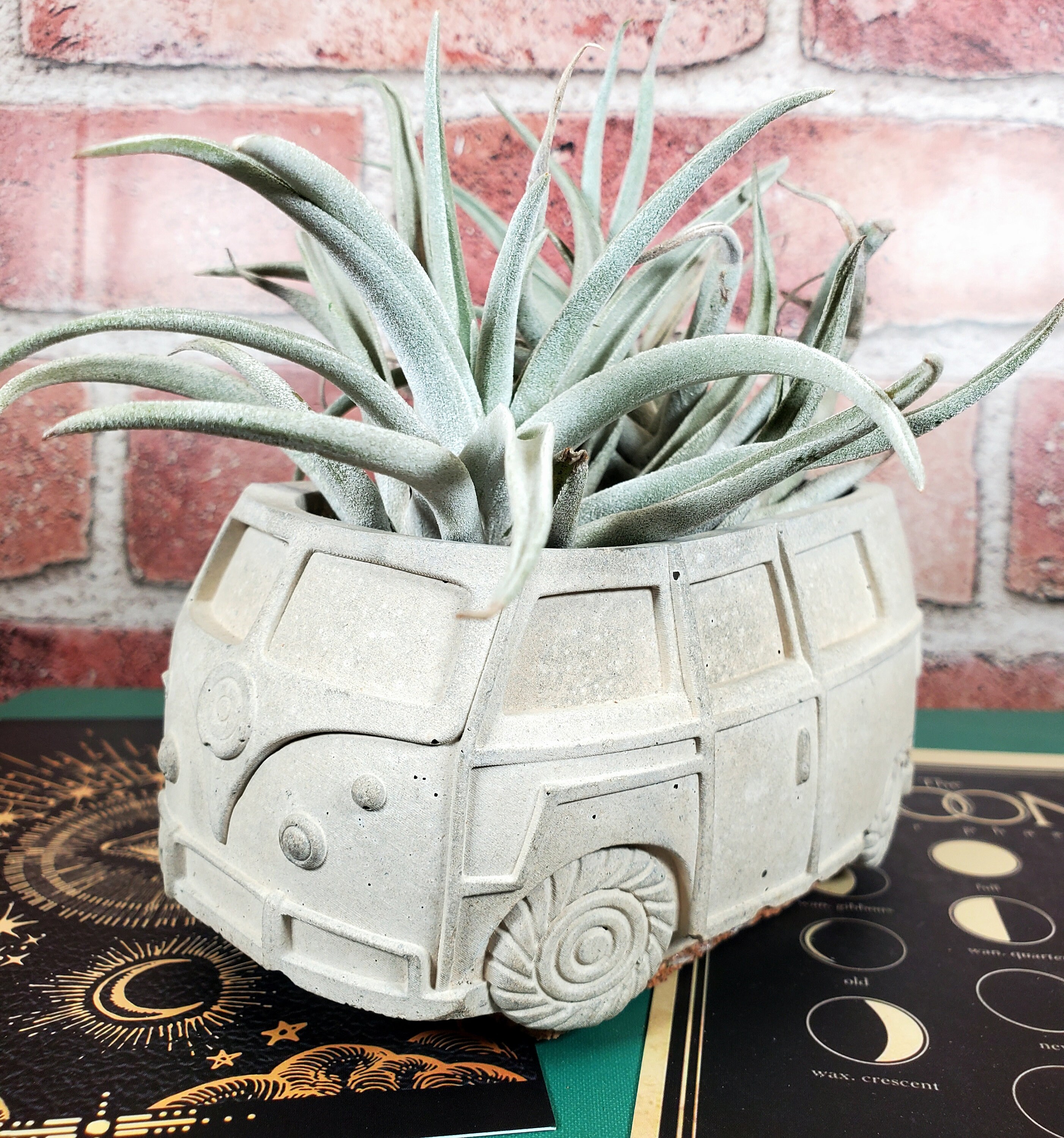 VW Bus Planter, Hippie Bus, Surfer Bus, Cement Planter Pot for ...