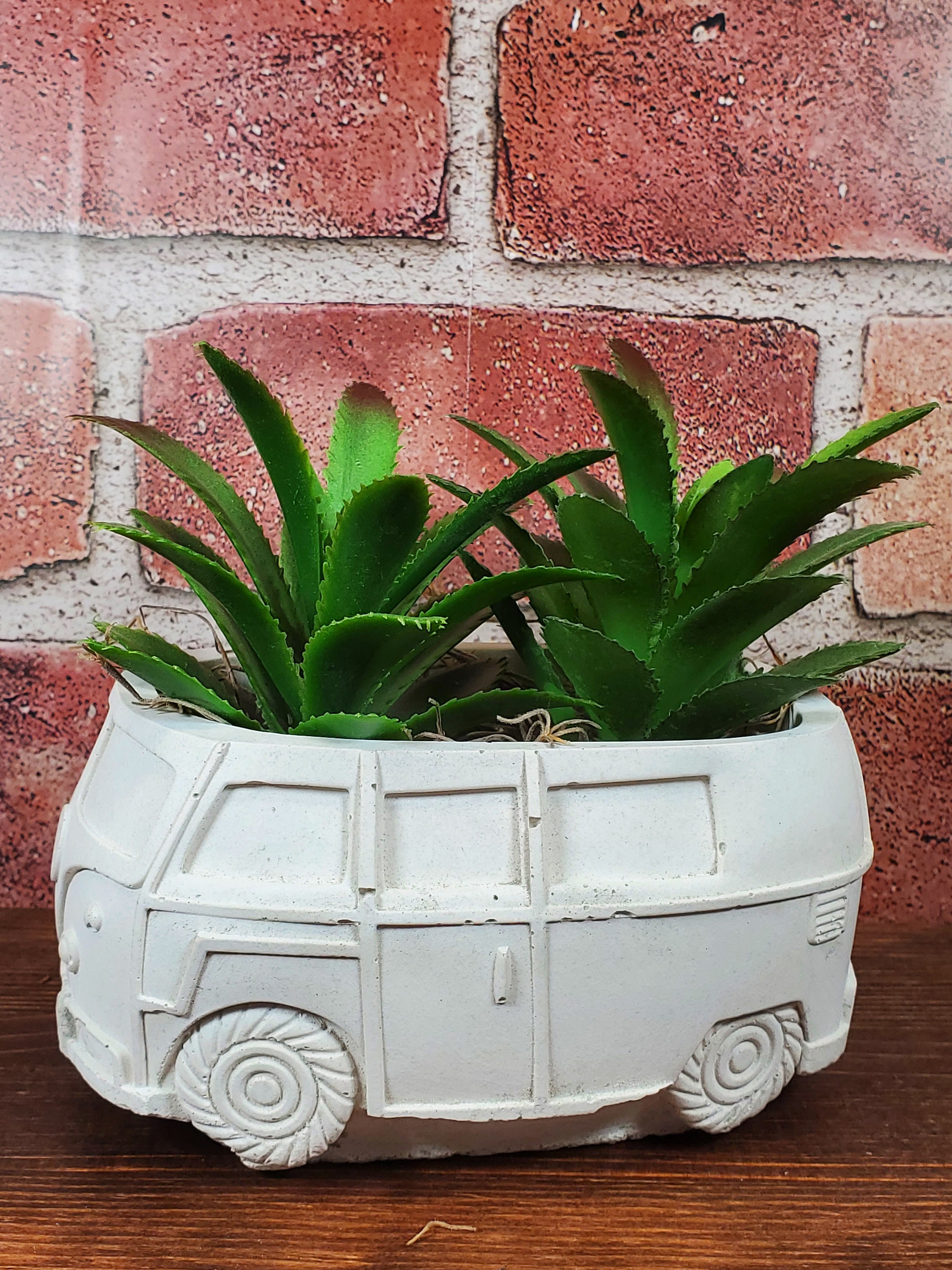 VW Bus Planter, Hippie Bus, Surfer Bus, Cement Planter Pot for ...
