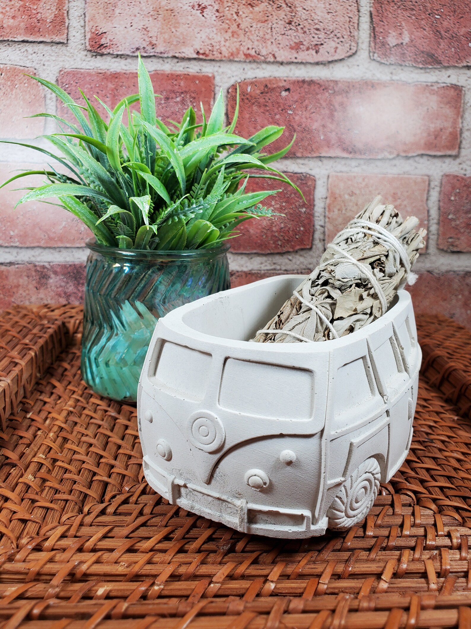 VW Bus Planter, Hippie Bus, Surfer Bus, Cement Planter Pot for ...