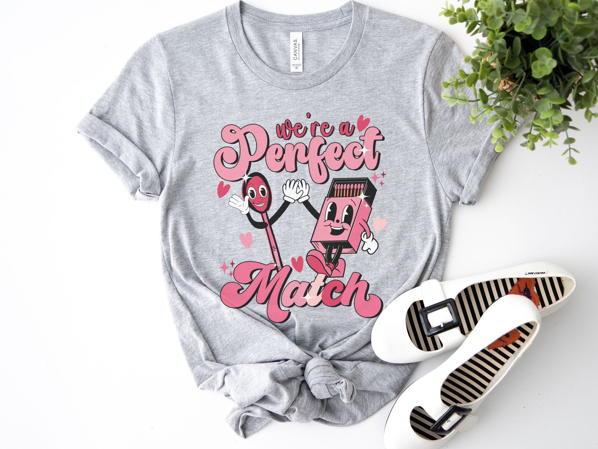 Cute Perfect Match T-shirt, Funny Couple Tee, Love Pun Shirt, Valentine ...
