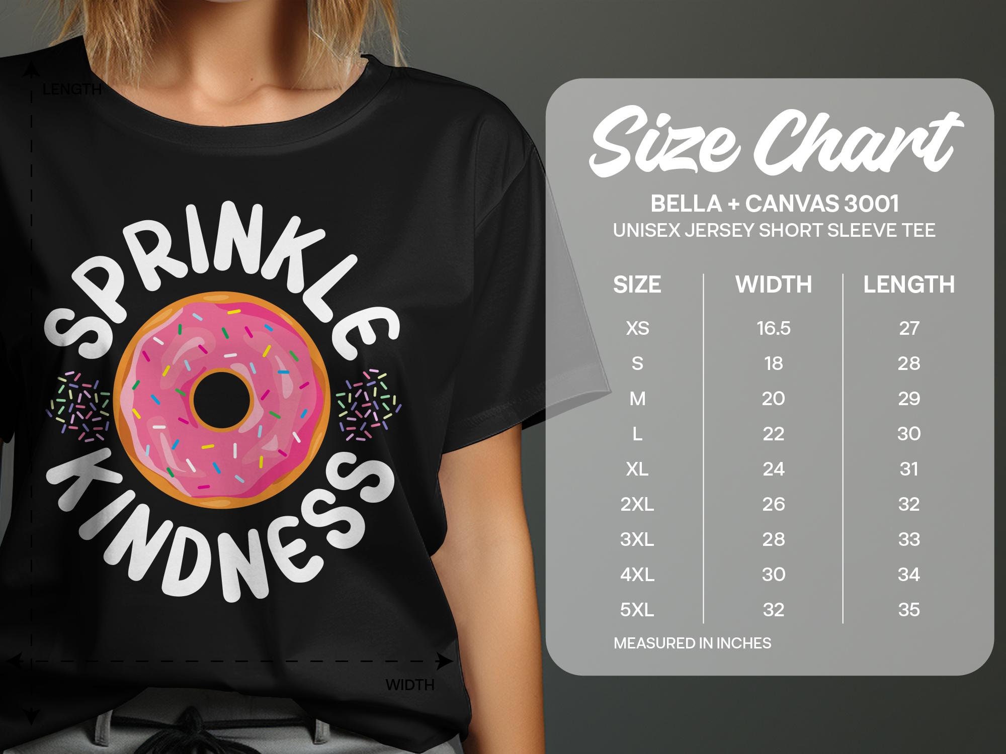 Sprinkle Kindness Donut T-shirt, Positive Message Graphic Tee, Cute Doughnut Unisex Shirt ...