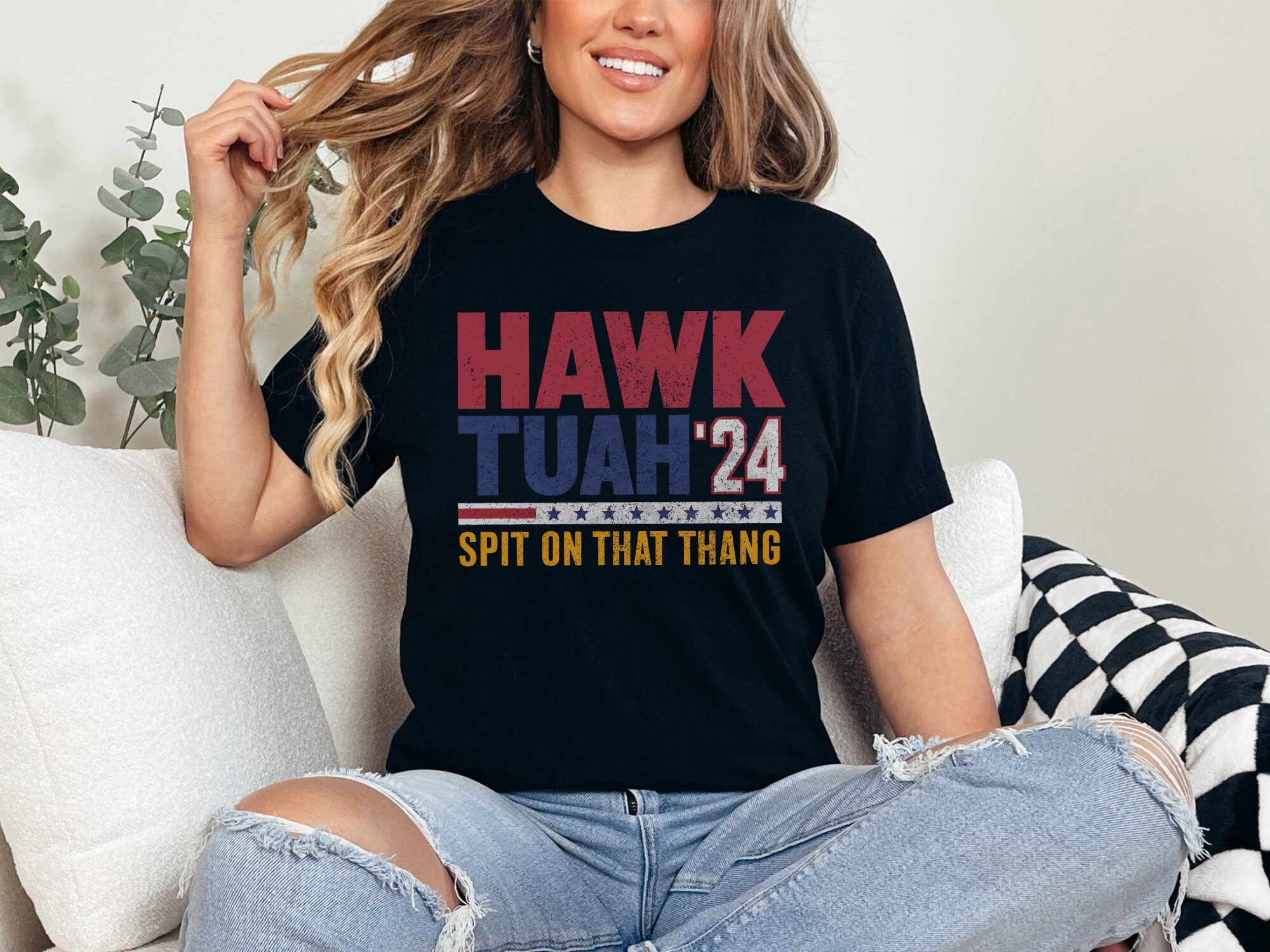 Hawk Tuah '24 Spit on That Thang Unisex Shirt, Election Campaign Shirt ...