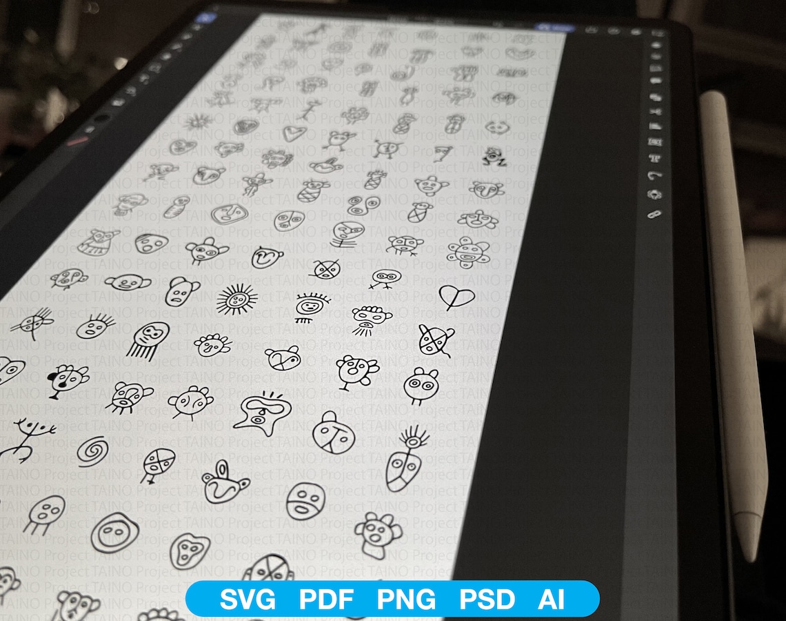 Taino Symbols - 112 Premium Vector Files - Taino, Arawak, Antilles ...