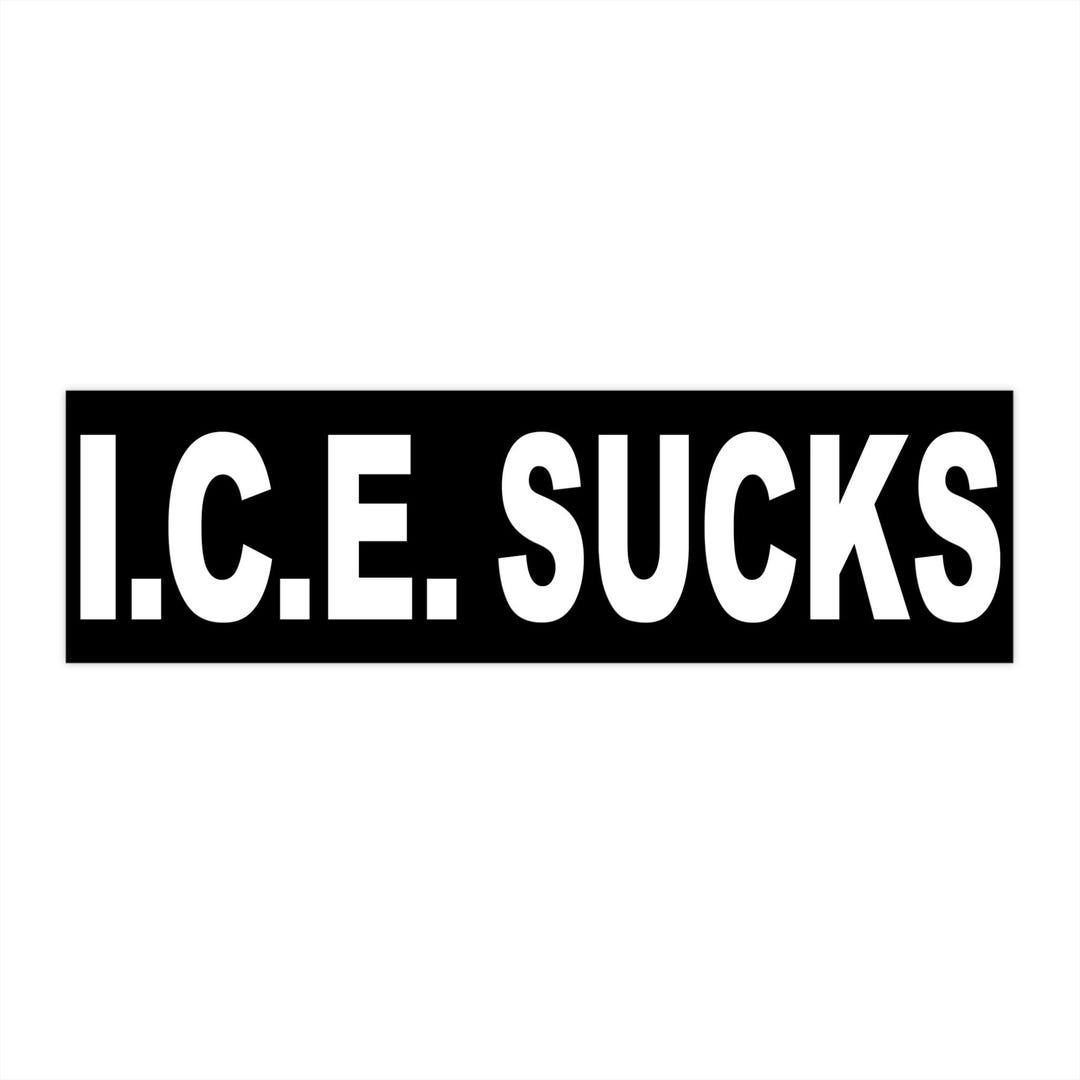 ICE SUCKS Bumper Sticker Bold Anti-ice Protest Decal - Etsy