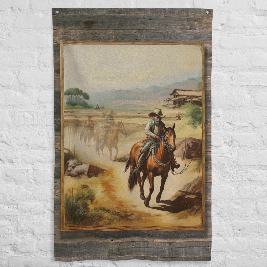 Ghost Riders Wall Hanging - Old West Cowboy and Spectral Companions ...