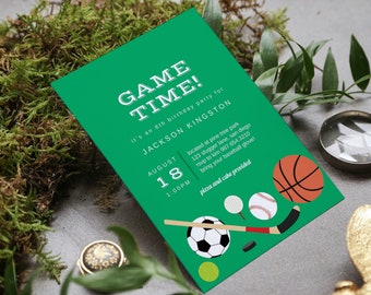 Game Time Party Invitation - Etsy