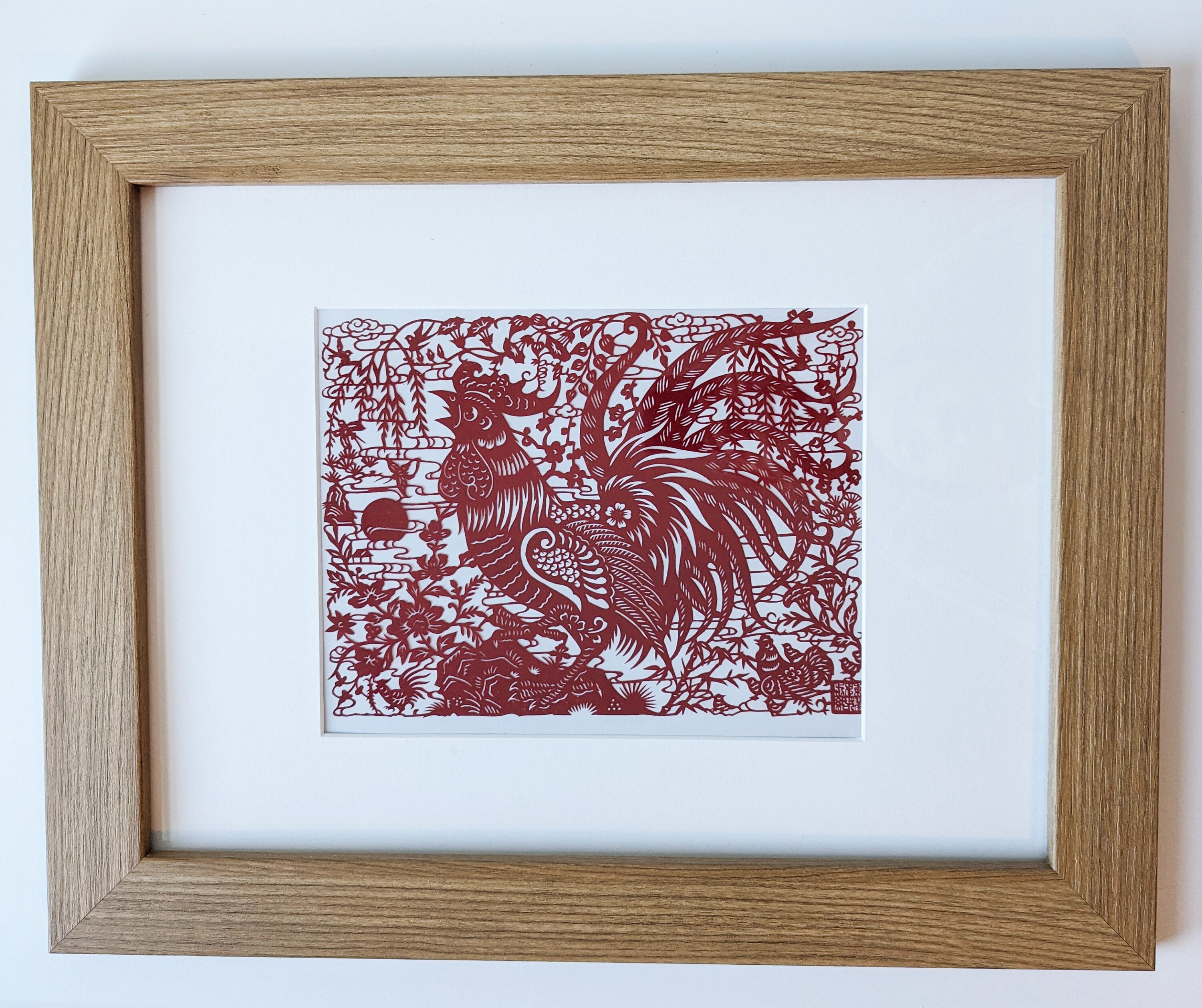 Handmade Chinese Paper Cutting Art, Rooster Design (8x11 Inches) - Etsy