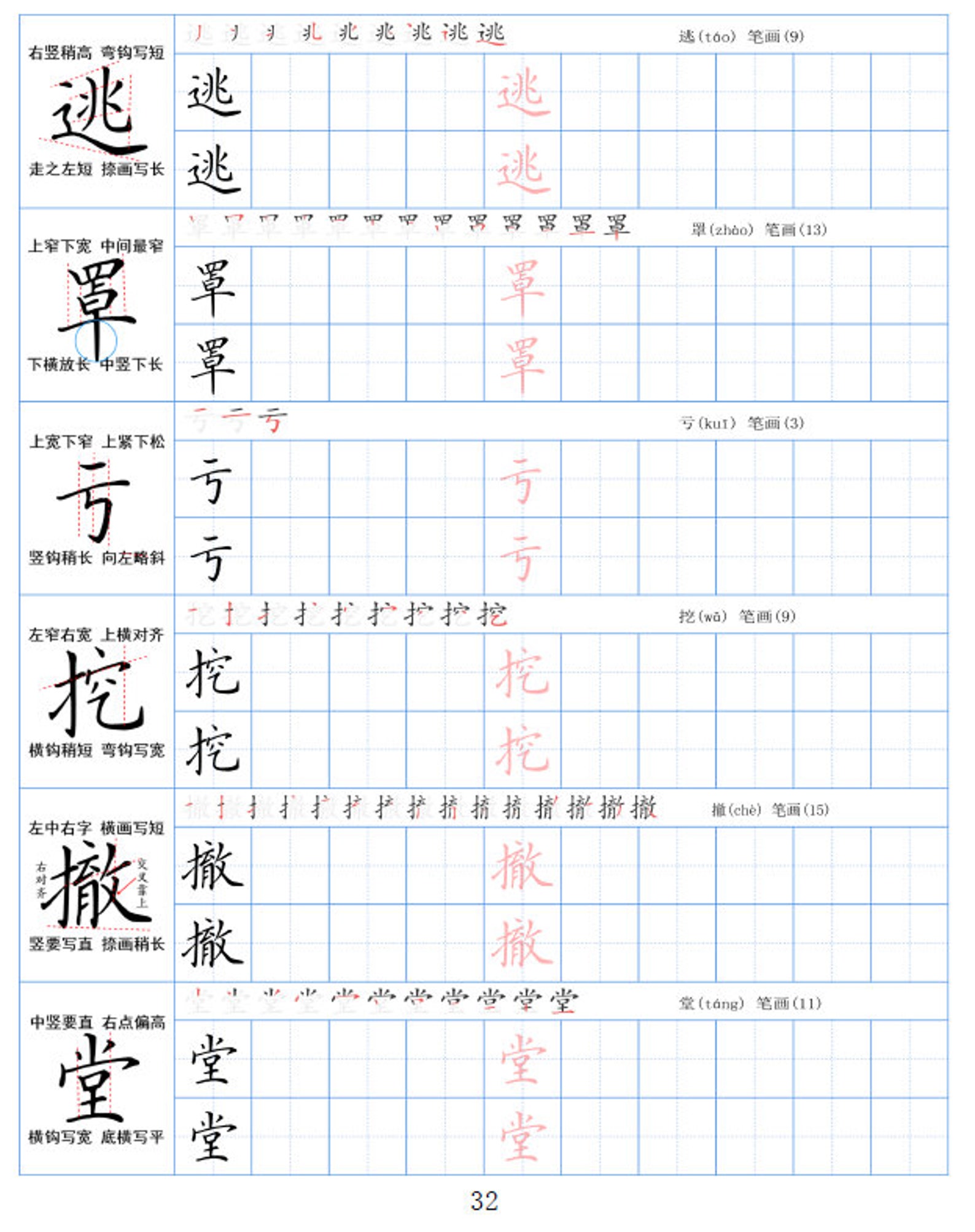 Chinese Characters Writing Worksheet Level 3-4/printable Chinese ...