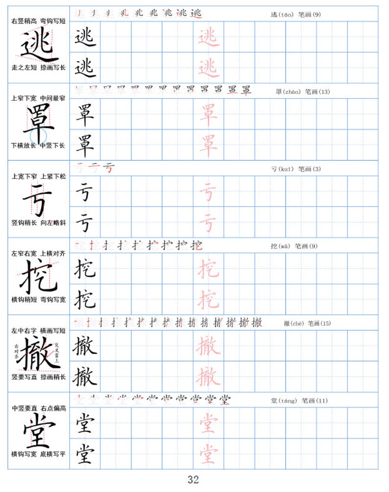 Chinese Characters Writing Worksheet Level 3-4/printable Chinese ...