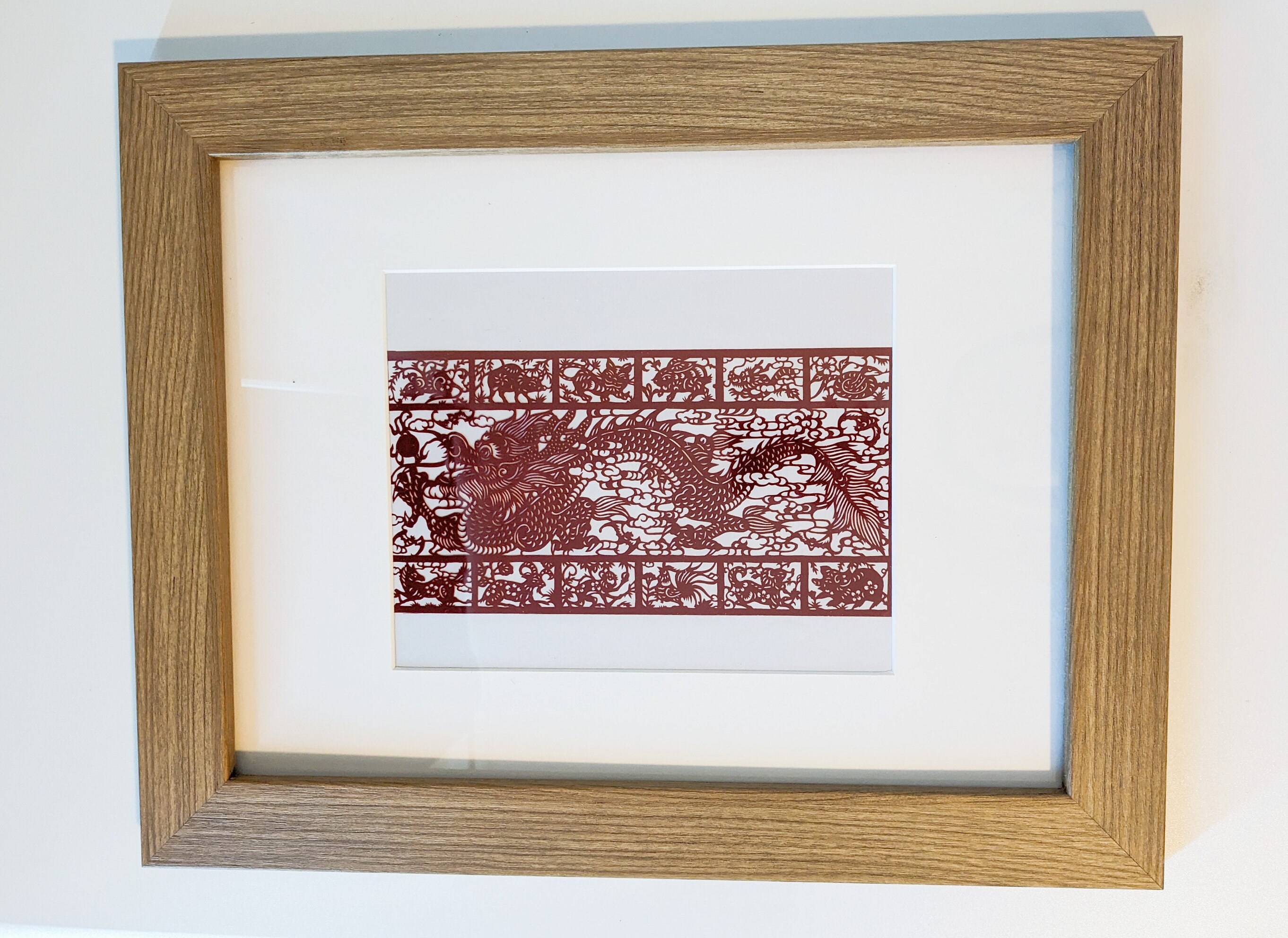 Handmade Chinese Paper Cutting Art: Dragon Design (8x11 In) - Etsy