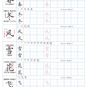 Chinese Characters Writing Worksheet Level 1-2/printable Chinese ...