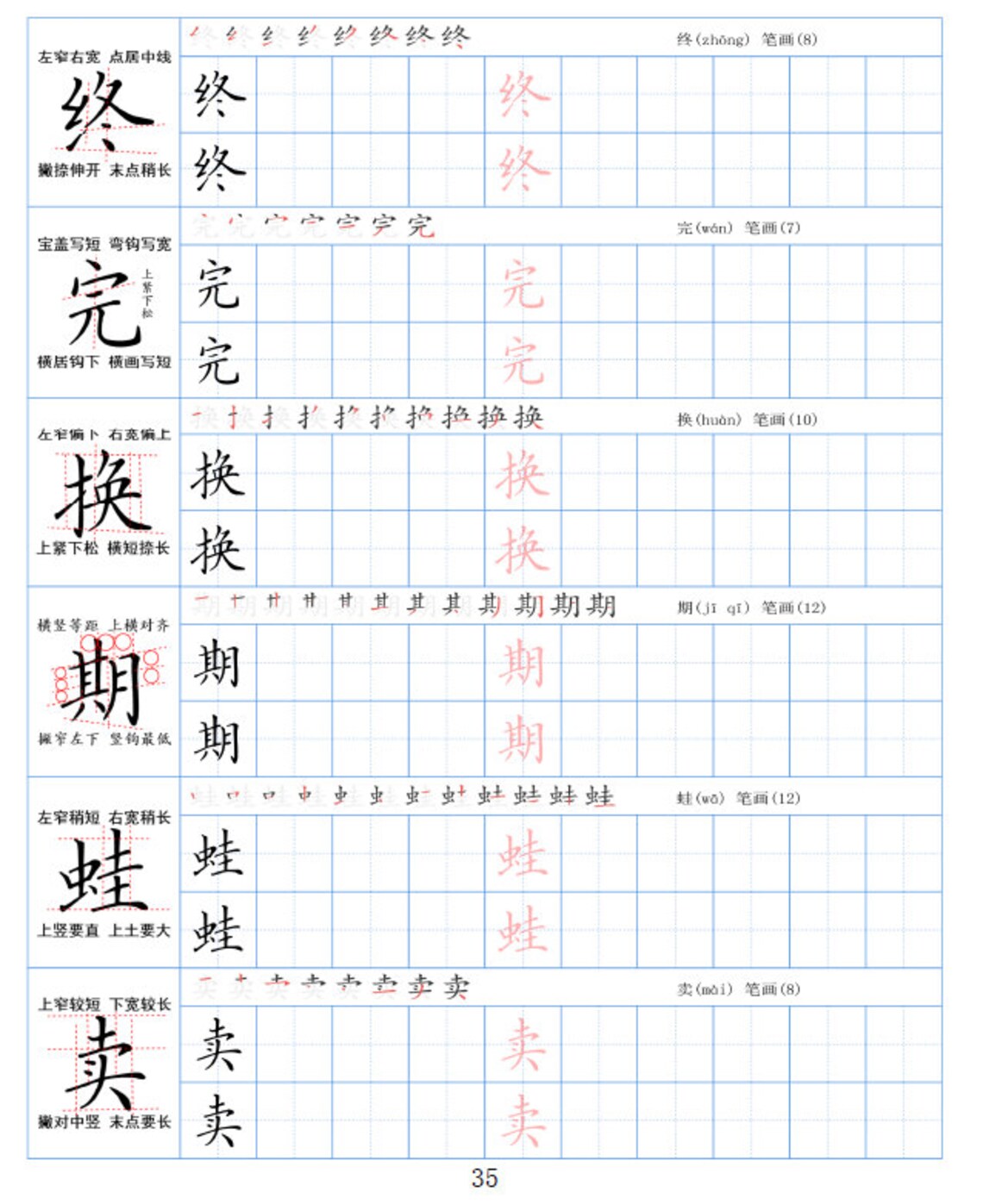 Chinese Characters Writing Worksheet Level 1-2/printable Chinese ...