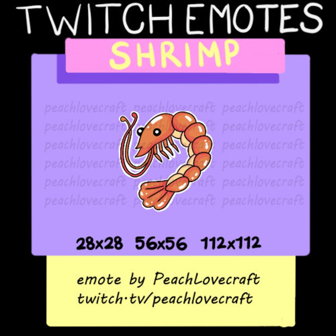 Twitch or Discord Emote Shrimp - Etsy