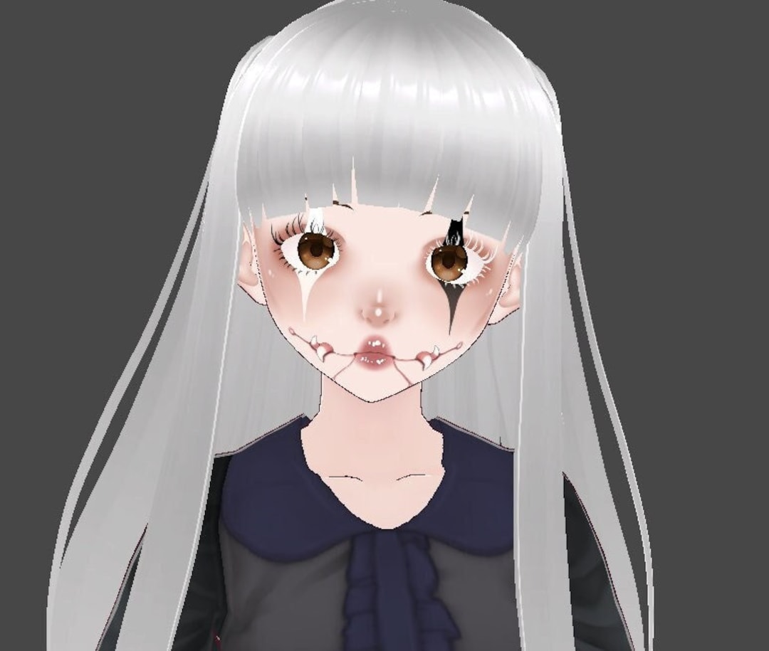 Vroid Face Halloween Inspired Monster Female 3D Model Horror - Etsy