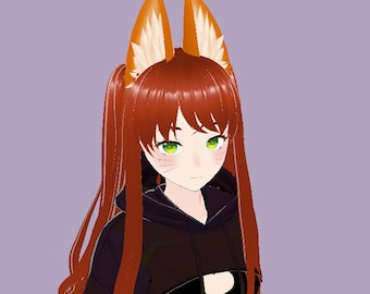 Ghost Cat Girl Premade 3D Vroid VRM Model Streamer and Vtuber ...