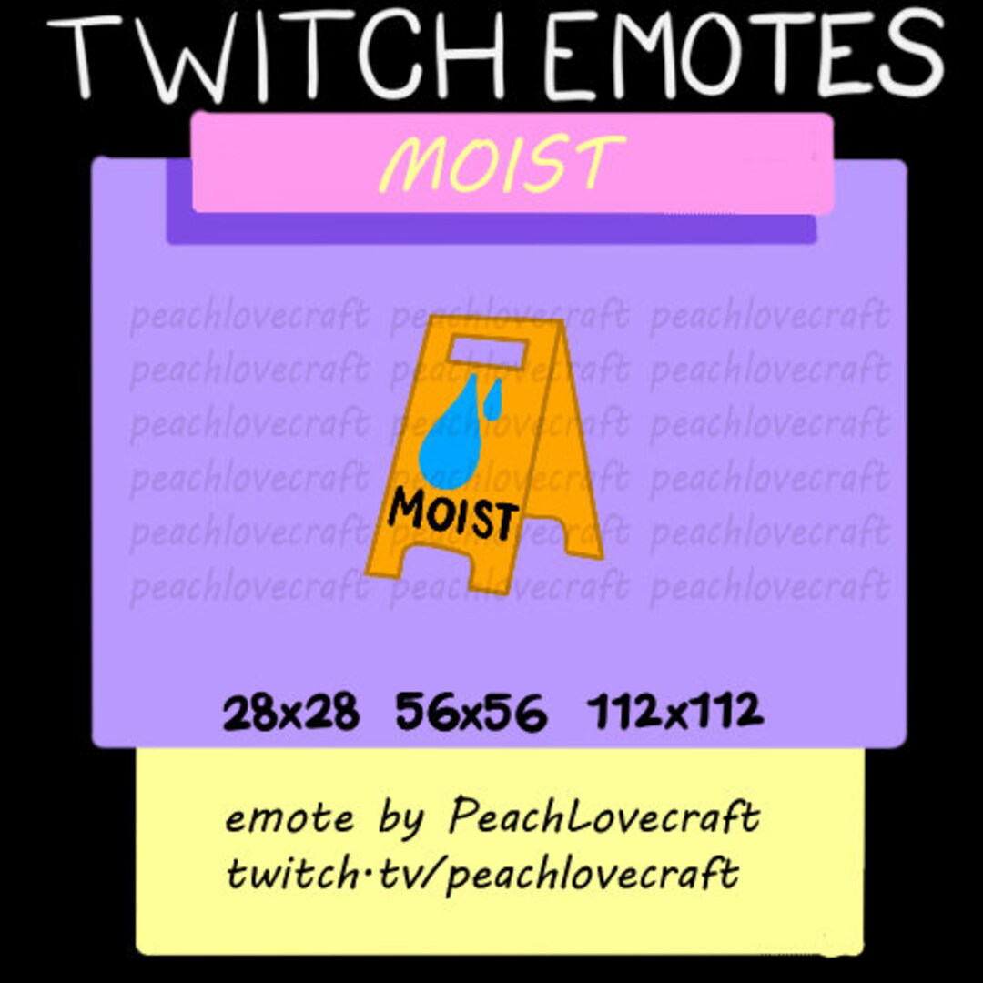 Twitch or Discord Caution Sign Moist Emote - Etsy