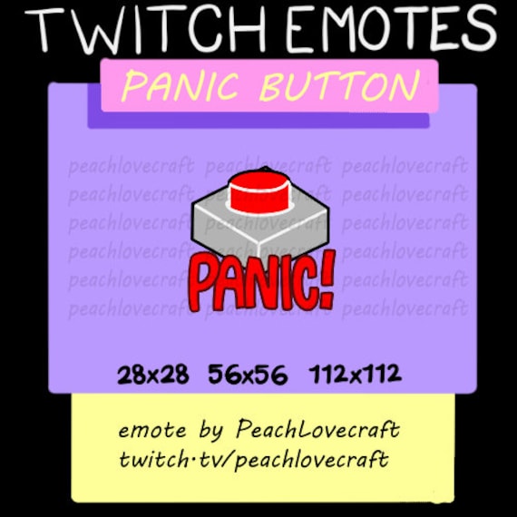 Twitch or Discord Panic Button Emote - Etsy