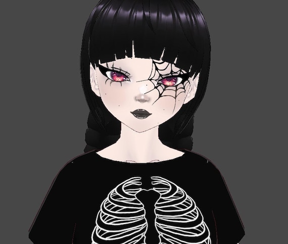 Vroid Body Face Texture Gothic Spider Female Halloween 3D - Etsy