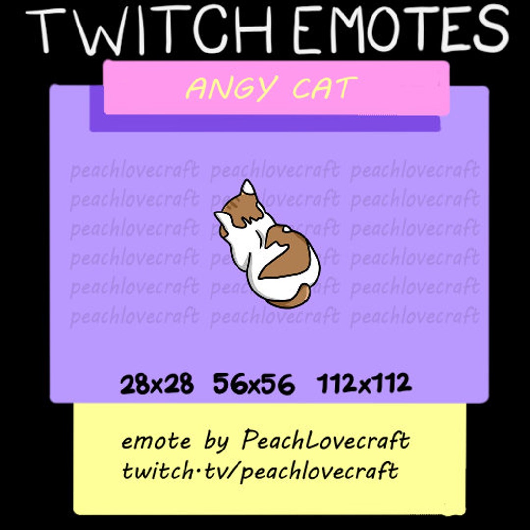 No Talk Me Angy Cat Meme Funny Twitch Discord Youtube Emote for ...