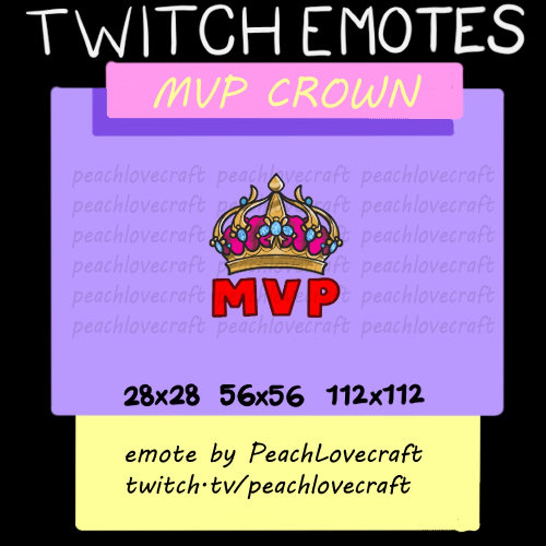 Twitch or Discord MVP Crown Royal Emote - Etsy