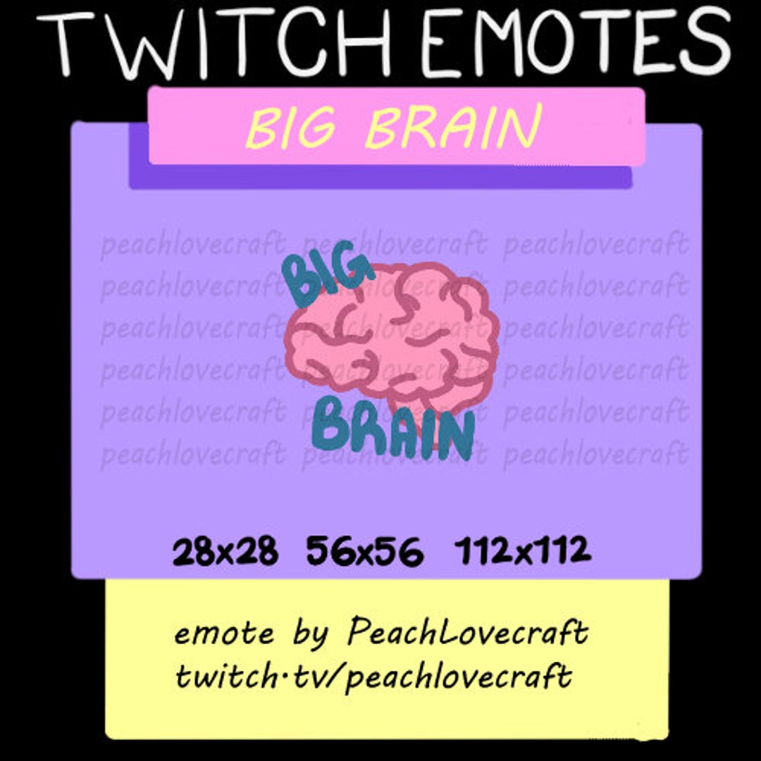 Twitch or Discord Big Brain Emote - Etsy