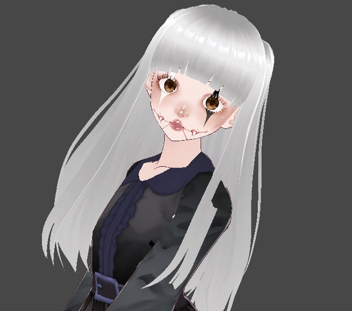 Vroid Face Halloween Inspired Monster Female 3D Model Horror - Etsy