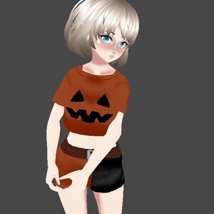 Halloween Inspired Vtuber Vroid 3D Model Vrchat Outfit - Etsy