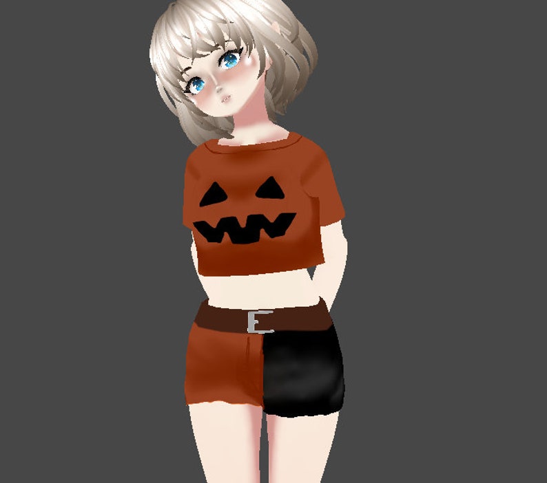 Halloween Inspired Vtuber Vroid 3D Model Vrchat Outfit - Etsy