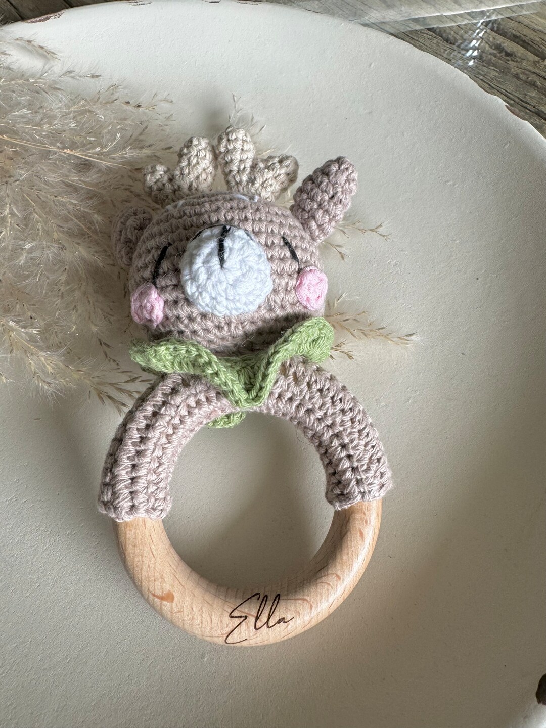 Baby Rattle Personalized With Name | Grasping Toy Personalized With ...