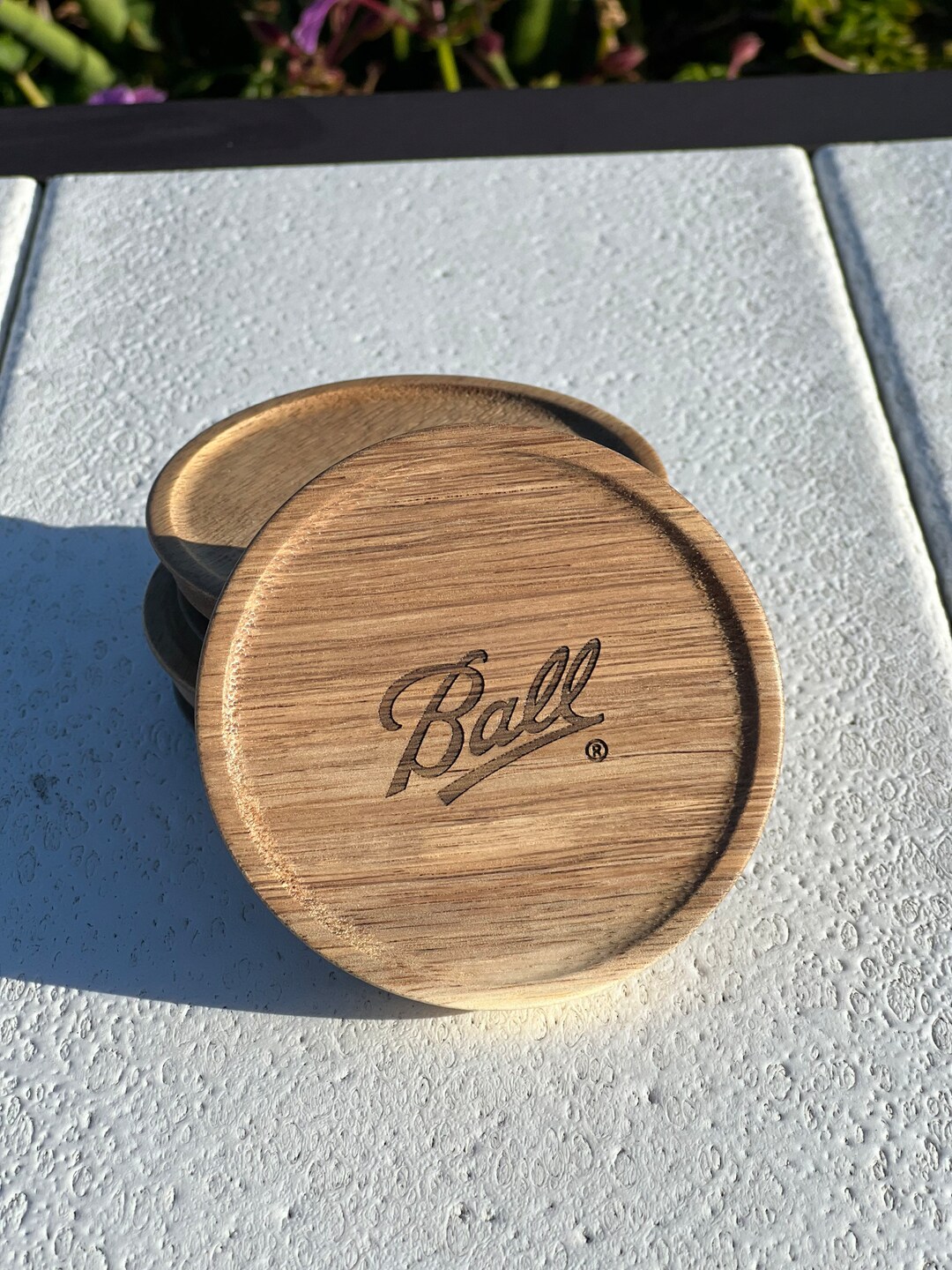 Ball Jar Lid Wooden Wide Mouth - Etsy