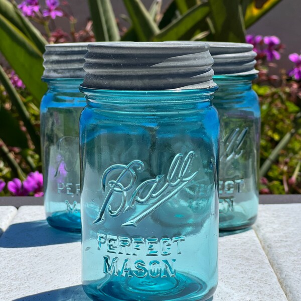 Blue Ball Jars - Etsy