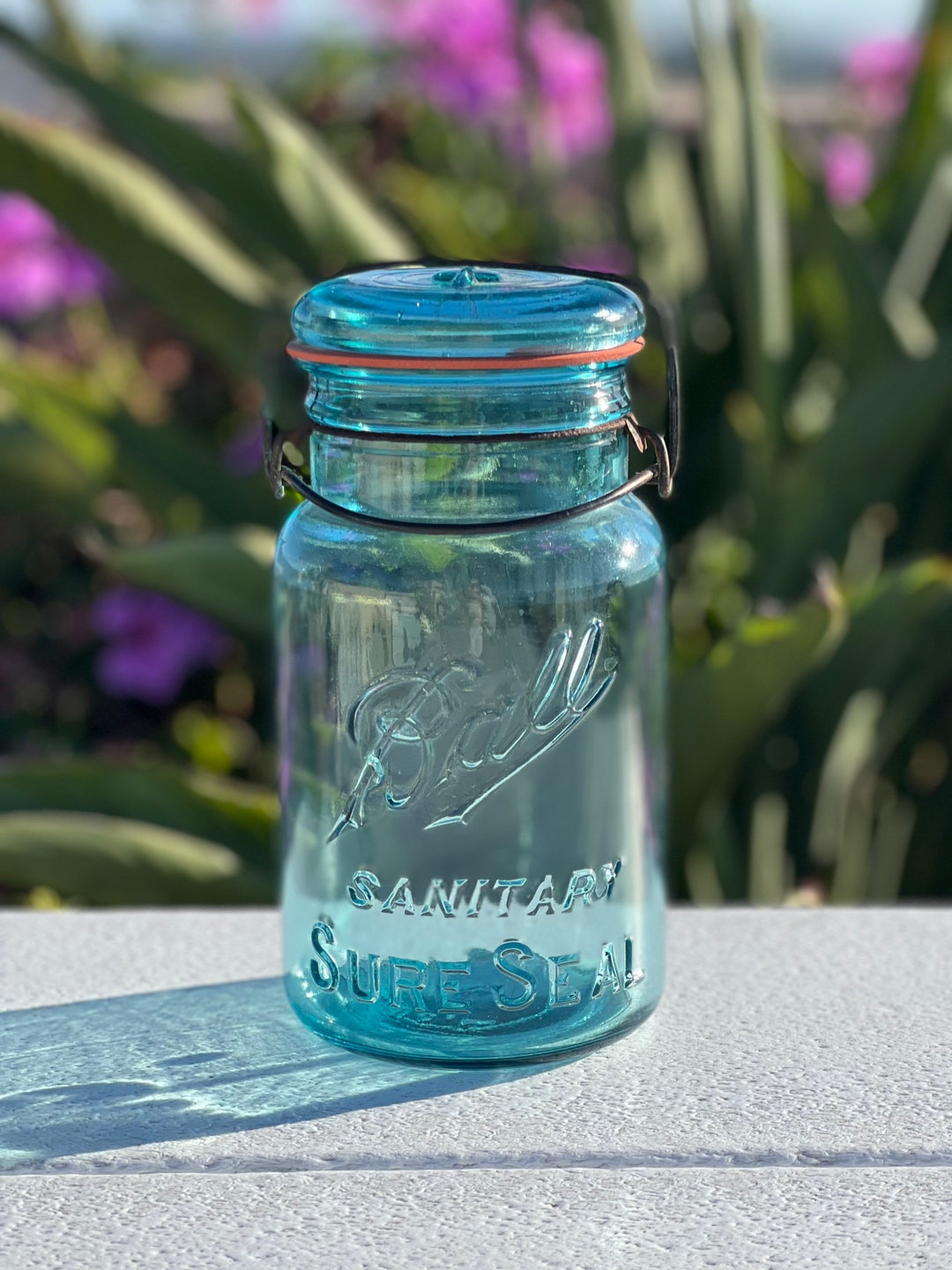 Blue Ball Jar Vintage Sanitary Sure Seal 32 Oz Rare - Etsy