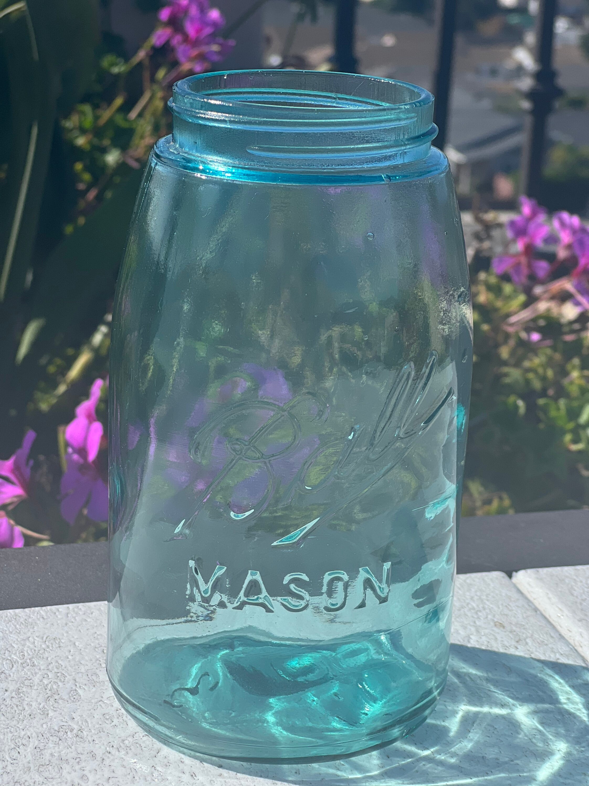 Blue Ball Jar Antique Quart 32oz With Zinc Lid - Etsy