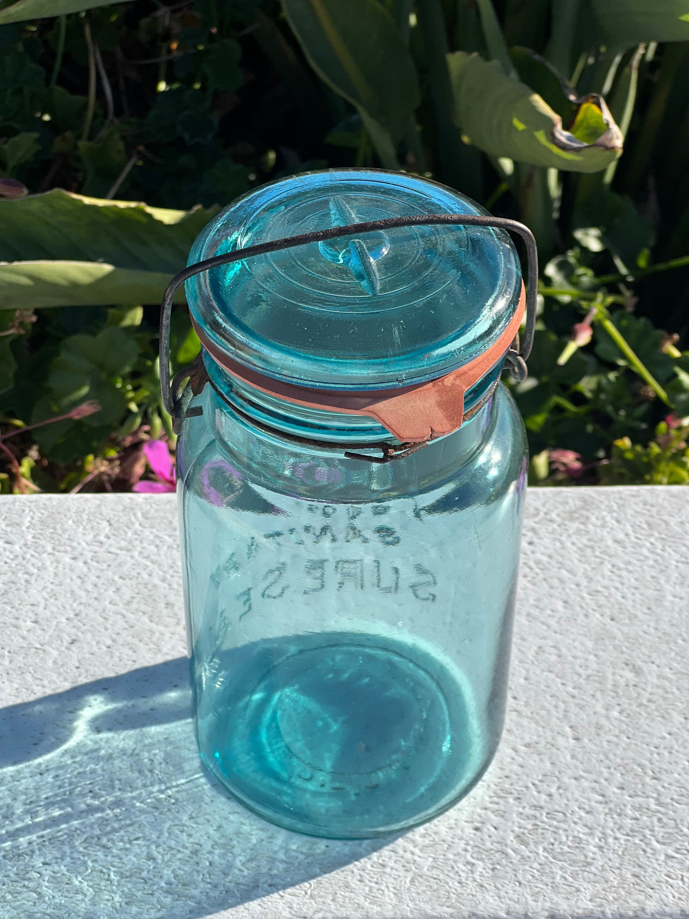 Blue Ball Jar Vintage Sanitary Sure Seal 32 Oz Rare - Etsy