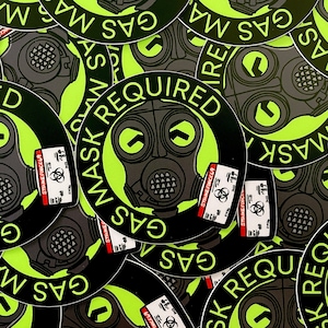 Gas Mask Required Mr. Yuk Sticker | HAZMAT Warning by Strikeforce69 - Etsy