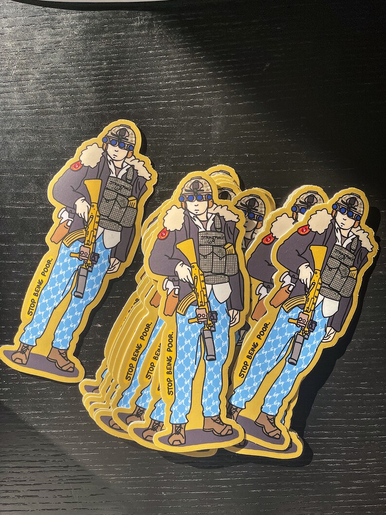 Stop Being Poor Golden AK47 Operator Strikeforce69 Made in - Etsy