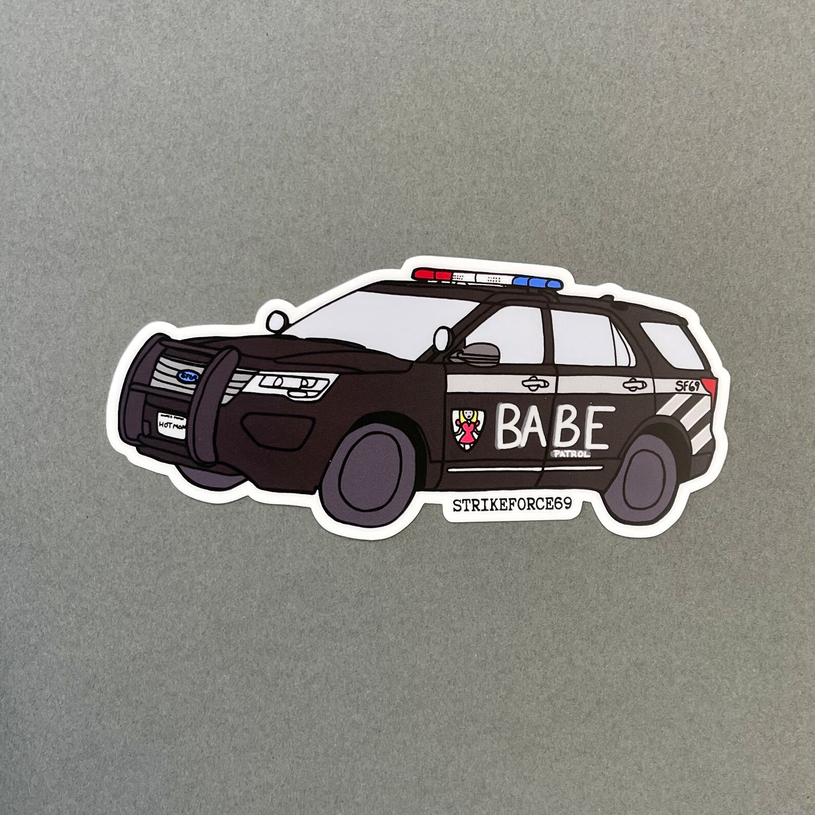 Babe Patrol Police Car Sticker Made in the USA Strikeforce69 MILF ...