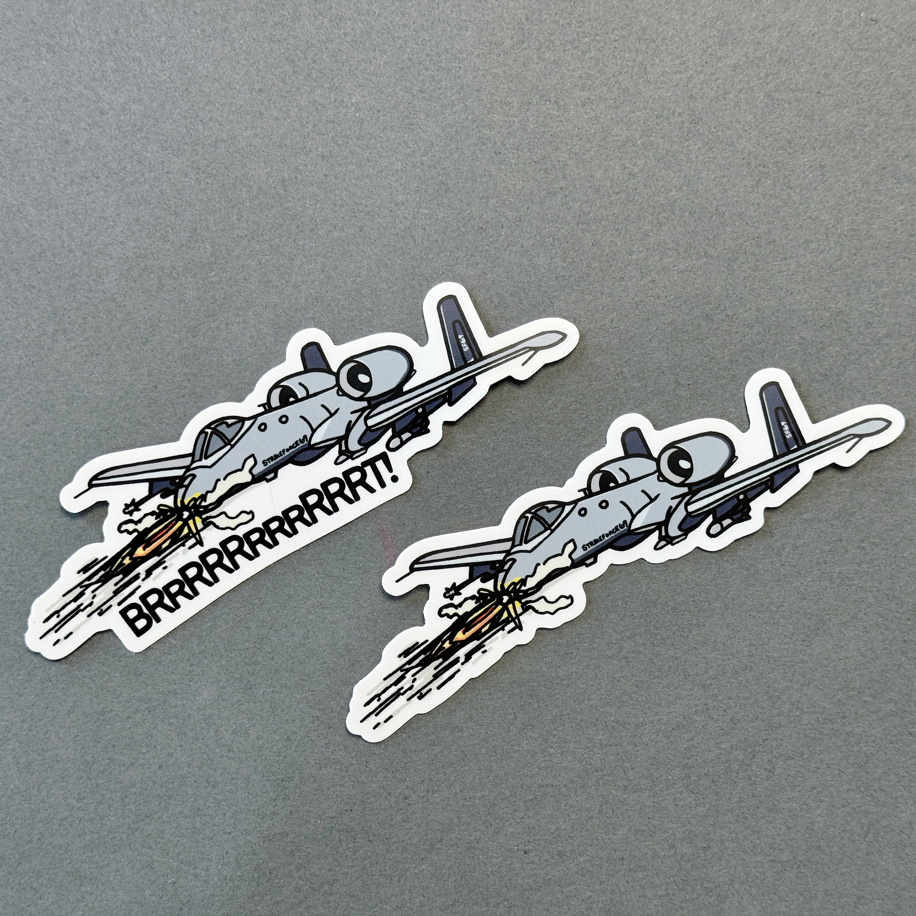 A10 Warthog Sticker BRRRRRRRRRRT | Thunderbolt II Airforce Meme ...