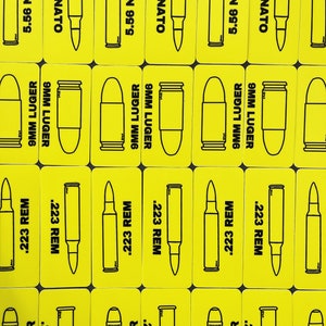 Ammo Can Rifle & Pistol Caliber Organizational Label Stickers ...