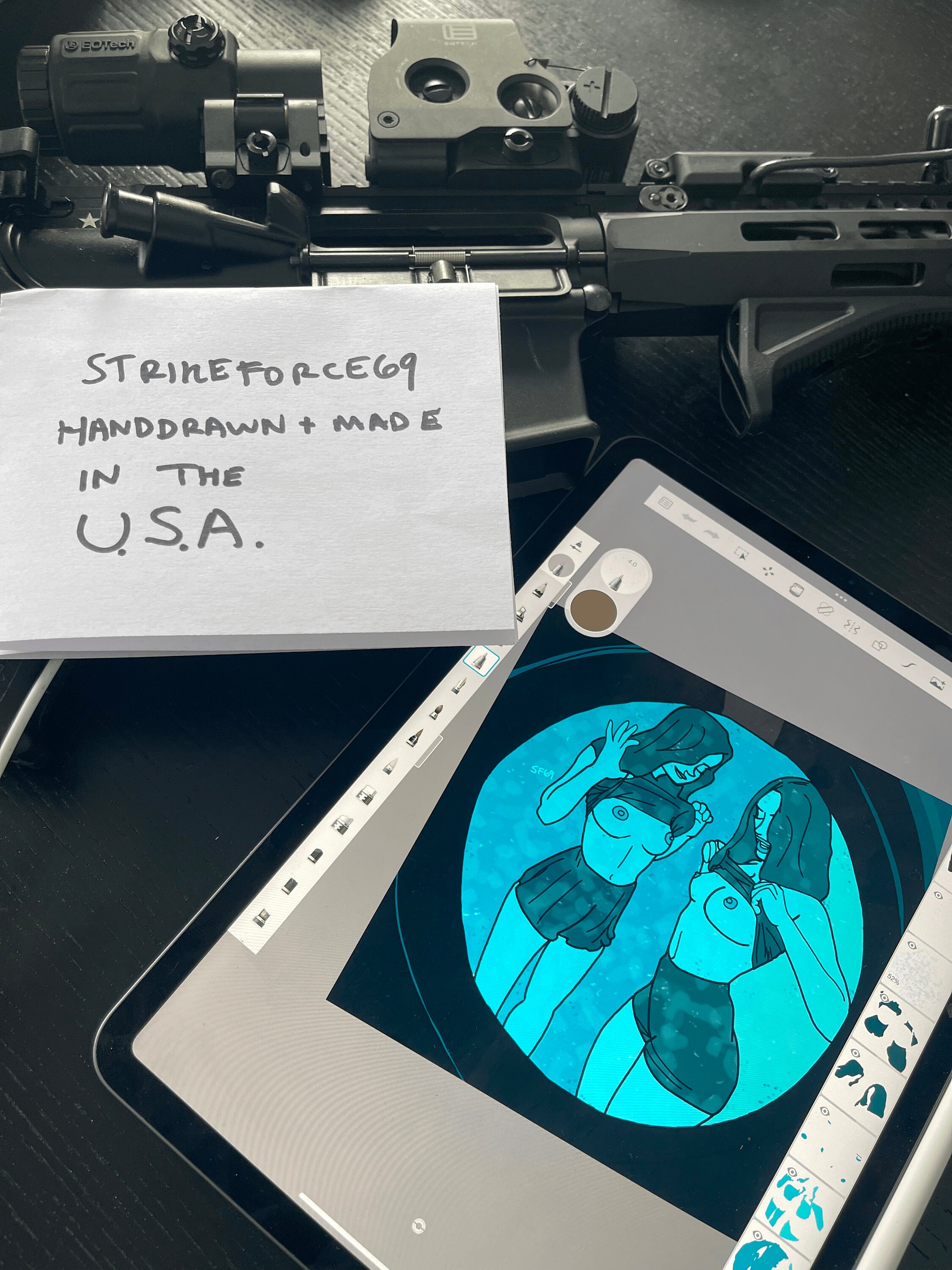 Night Vision Party Original White Phosphor Gun Sticker | Made in the ...