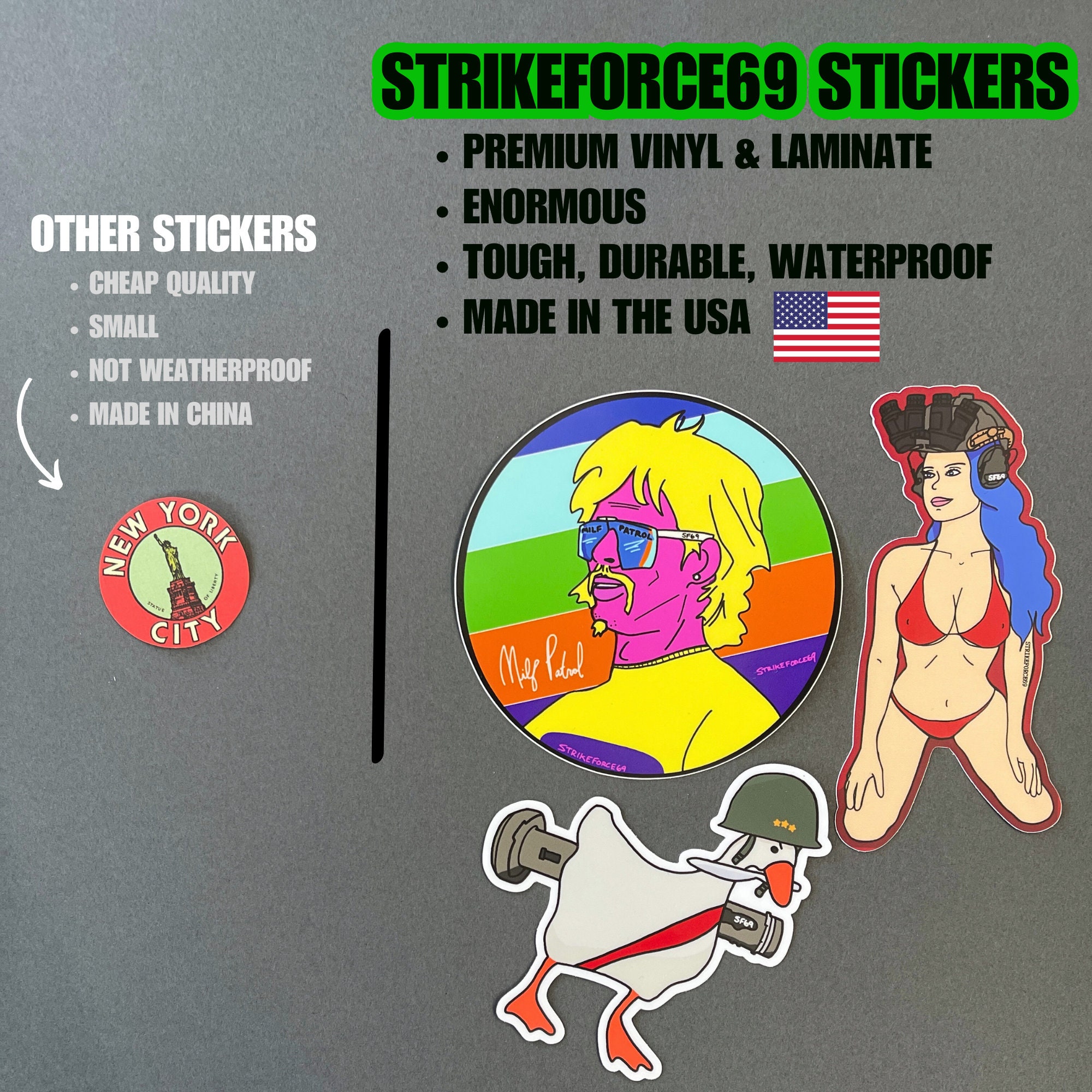 Thots & Prayers Nude Waifu Model Sticker by Strikeforce69 - Etsy
