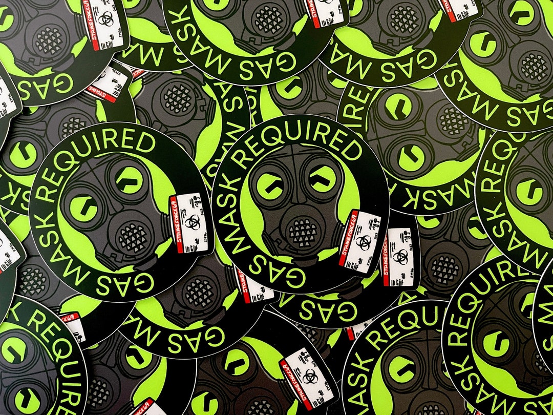 Gas Mask Required Mr. Yuk Sticker | HAZMAT Warning by Strikeforce69 - Etsy