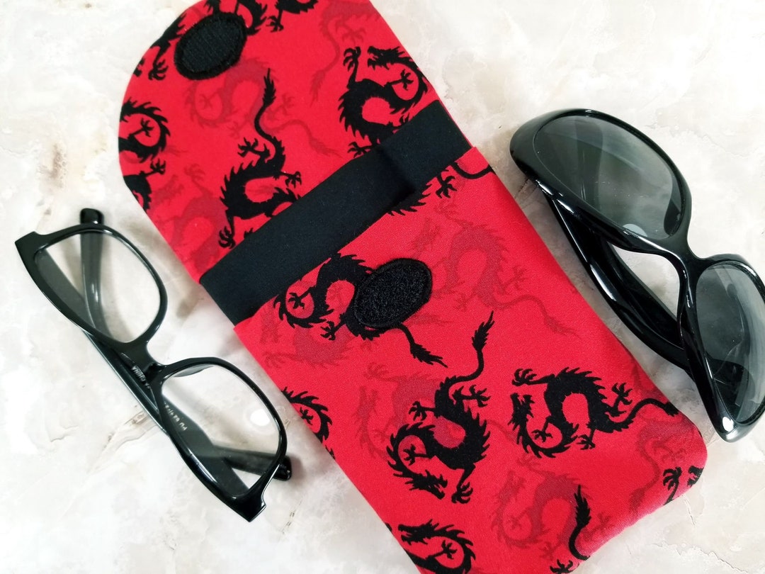Double Eyeglasses Case for Your Heart's Delight Red Double Pocket ...