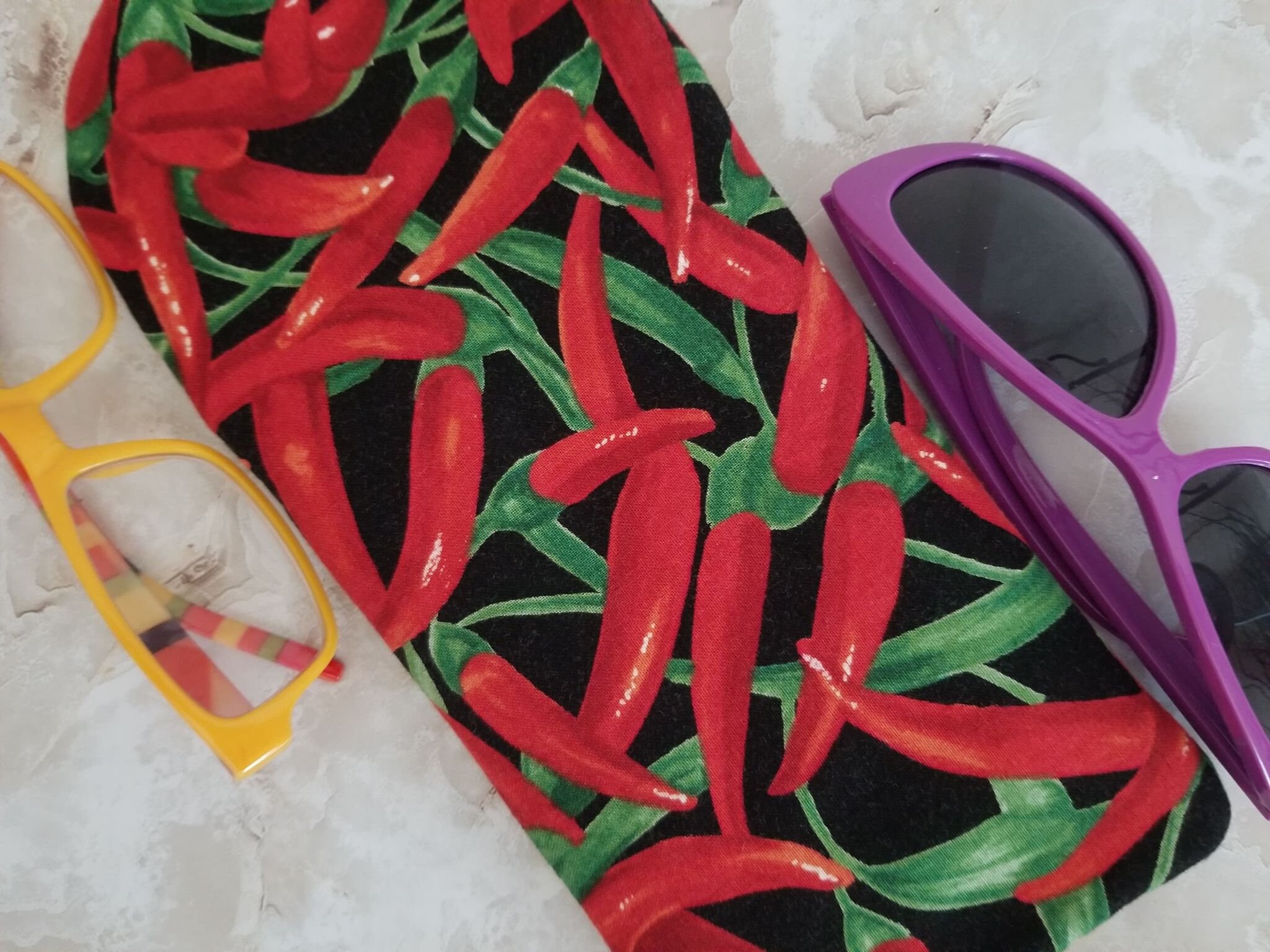 Double Eyeglasses Case for Hot Pepper Lover Red Double - Etsy