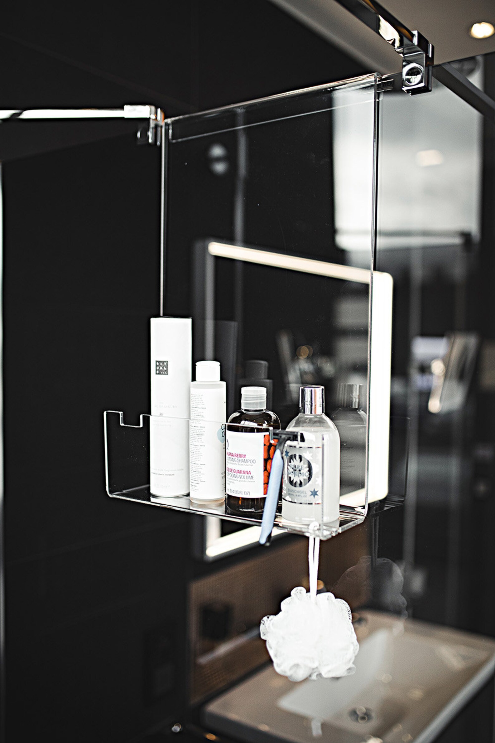 High-quality, Plexiglass Shower Shelf, for Hanging on the Shower Screen ...