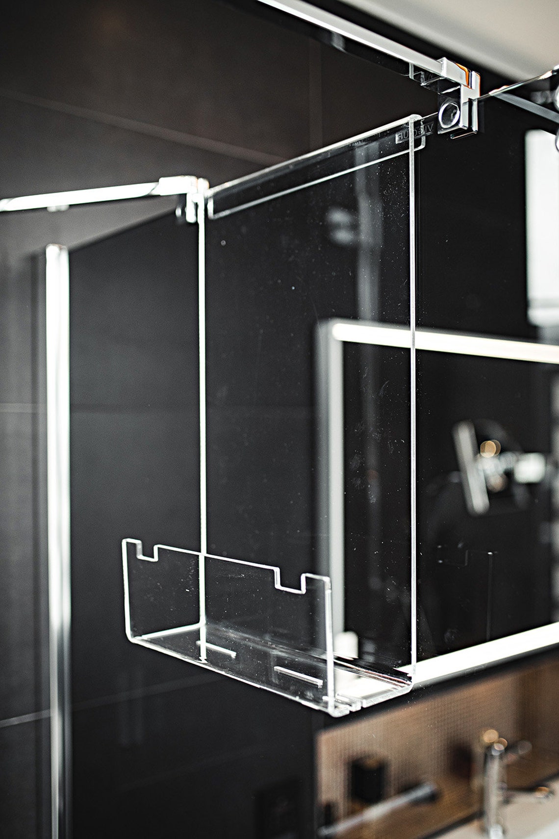 High-quality, Plexiglass Shower Shelf, for Hanging on the Shower Screen ...