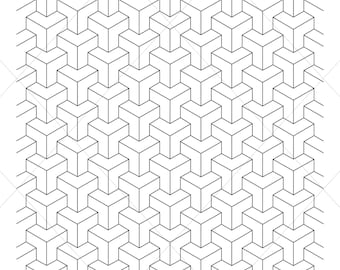 Geometric Blocks Pattern SVG – Tileable Design – Instant Download - Etsy